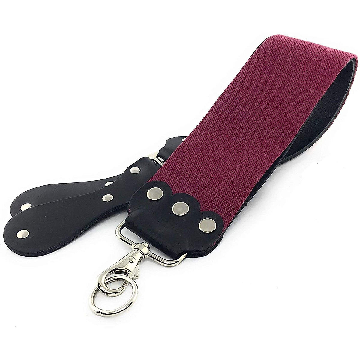 G.B.S Ultra Wide Straight Razor Strop Handmade Barber Leather Razor Strop for Sharpening Razor, Knives Dual Sharpening Strap Black and Maroon with Fine Edges blades 3" x 26" for Men