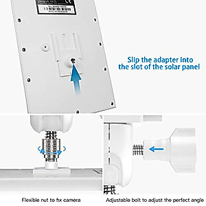 HOLACA Weatherproof Gutter Mount for Ring Solar Panel- Wall Mount Bracket Outdoor Mount Accessories for Ring Solar Panel (White)