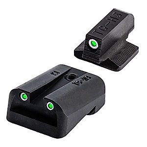 TG TG231K Tritium Glow in the Dark Handgun Pistol Sight for Day & Night Use, Compatible w/ Kimber 1911 Models w/ Fixed Rear Sight, Black