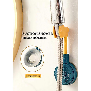 Adjustable Suction Cup Shower Head, Wall Mount Holder for Handheld Wand, Removable Handheld Showerhead