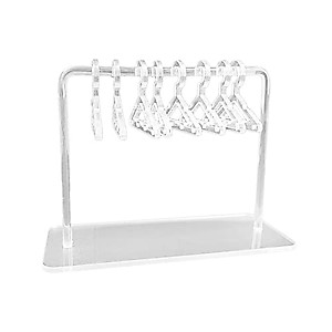 UGPLM Earring Hanger Earring Holder Stand Photography Display Props Coat Hanger Earring Rack Earring Organizer for Desktop Closet Vanity Table, Clear