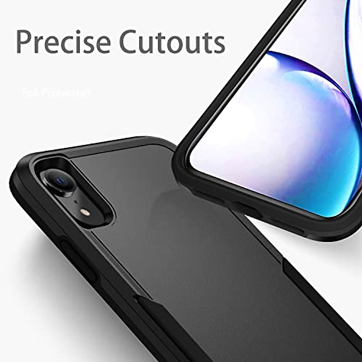 Hsefo Designed Compatible with iPhone XR Case, Heavy Duty Protection Shockproof Dropproof Dustproof Anti-Scratch Phone Case Cover for xr -Black