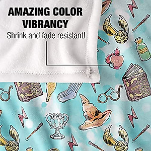 Harry Potter Water Color Pattern Officially Licensed Silky Touch Super Soft Throw Blanket 50" x 60"