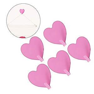 NUOBESTY Coat Hooks Wall Mounted Coat Rack Closet Hooks Heart Shaped Multifunctional Self Adhesive Door Hook Hanger Home Organizer Tool Pink