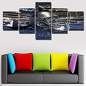 TUMOVO 5 Panel Canvas Prints Painting Wall Art Sport Home Decor Framed Pictures Modern Artwork Home Decor for Living Room Giclee Gallery-Wrapped Stretched Ready to Hang(50''Wx24''H)