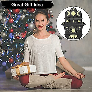 Wooden Hamsa Hand Crystal Shelf For Crystals & Tarot Cards, Tarot Card Holder Witchy Gift, Standing Display or Wall Mounted Crystal Holder, Witch Wiccan Room Decor, Hand of Fatima Evil Eye Wall Decor