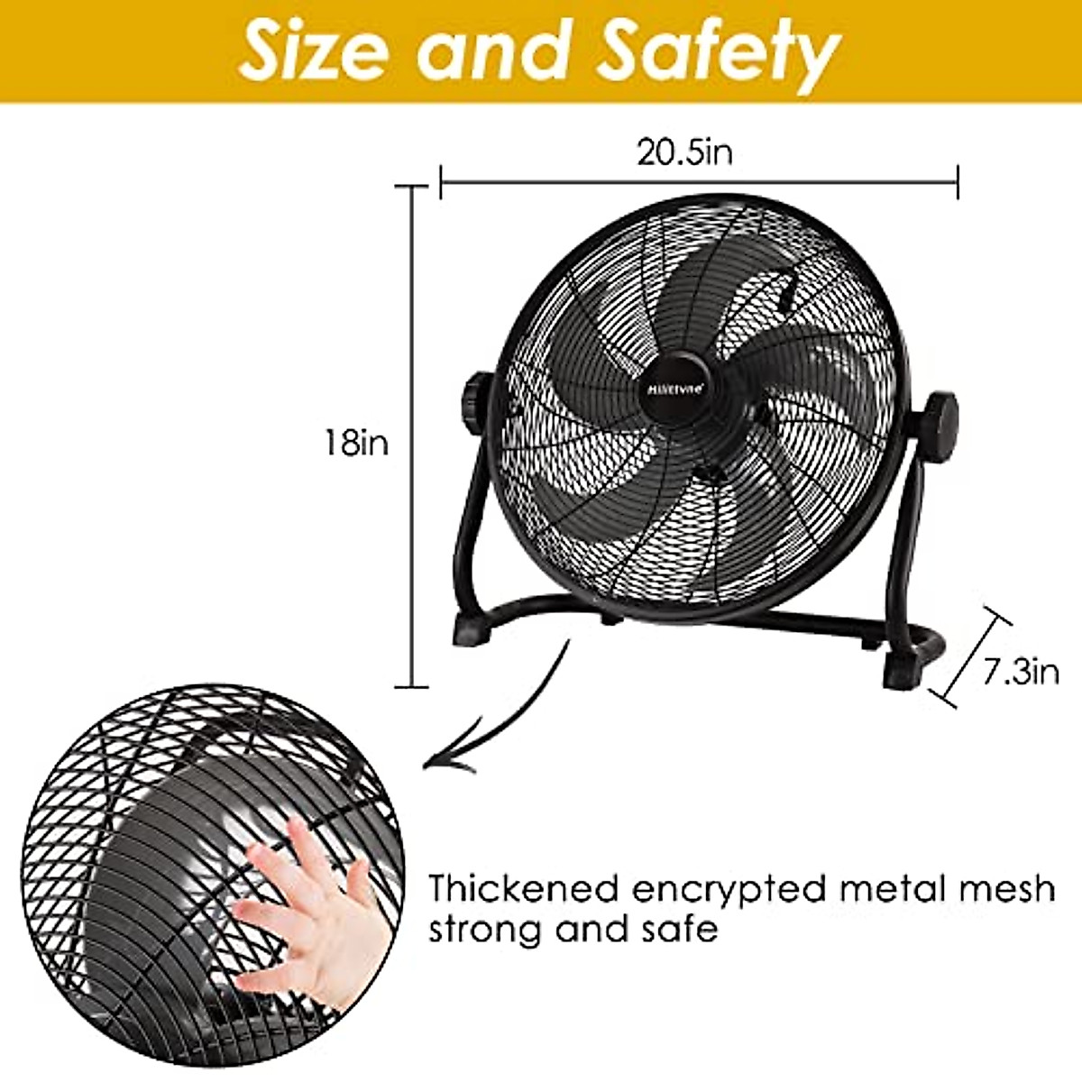Rechargeable Cordless Floor Fan,16-Inch,Cordless Outdoor Fan, Industrial Fan,Air Circulating Fan ith 360-Degree Tilt,High Velocity Electric Industrial and Home Floor Fan for Camp, Commercial,Office …