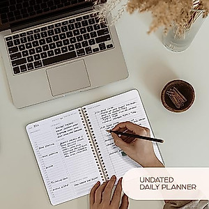 Simplified Daily Planner And Notebook With Hourly Schedule - Aesthetic Spiral To do List Notepad to Easily Organize Your Tasks And Appointments - Stylish Book And School Or Office Supplies For Women