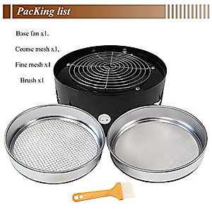 JIAWANSHUN 1.1lb Coffee Bean Cooler Electric Coffee Beans Cooling Machine No Chaff for Home Coffee Use (110V, black)