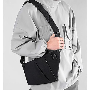 North Carry Slim Sling Bag, North Carry Slim Sling Bag for Women & Men, Anti Theft Personal Flex Bag (Black,Right Shoulder)