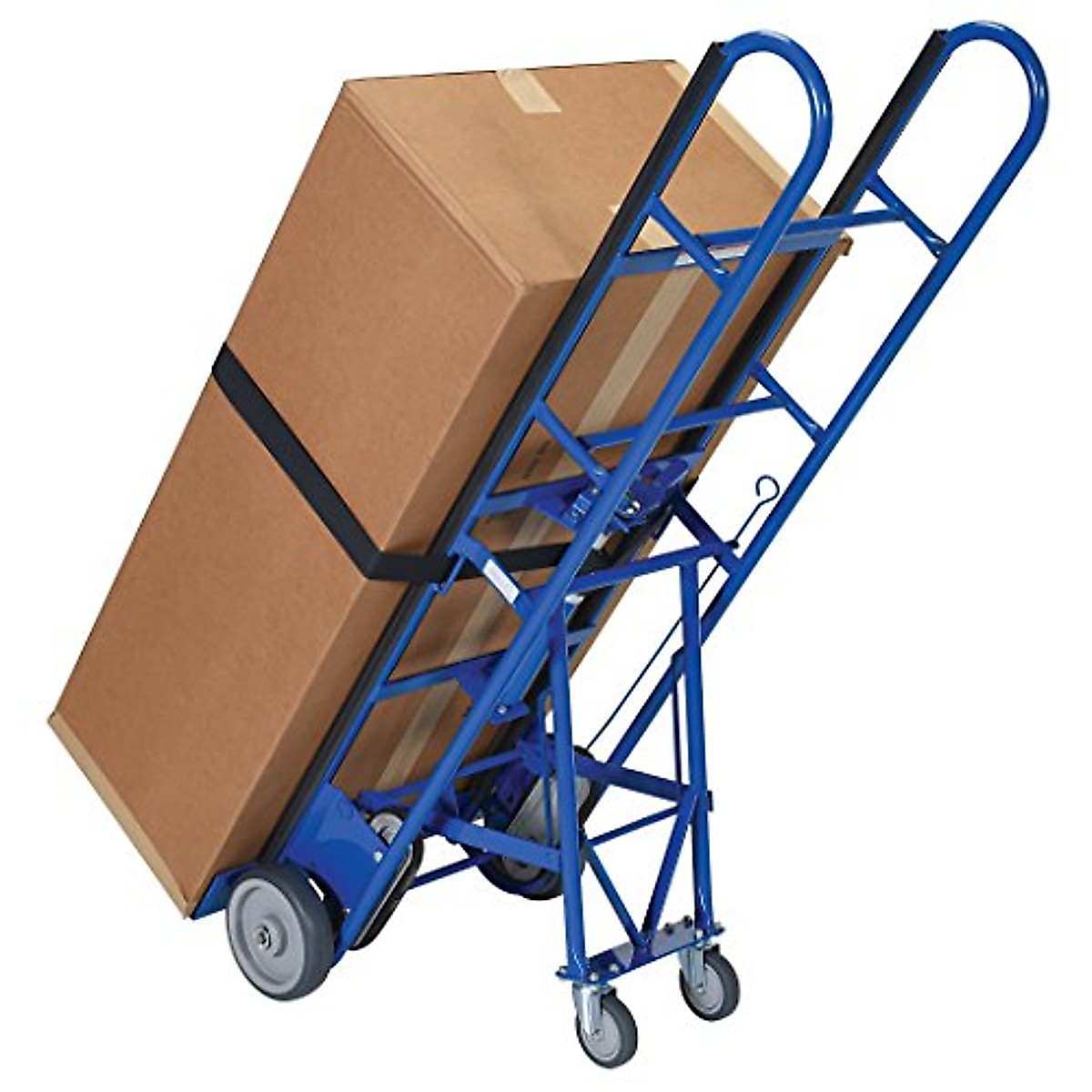 Vestil APPL-1200-66 Steel Appliance Cart with Ratchet, Swivel Rubber Wheels, 1,200 lb. Load Capacity, 66-3/4" Height x 24" Width X 17" Depth