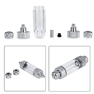 Aquarium Water Plant CO2 Bubble Counter Single/Double Head Non-Return Bubble Counter Fish Tank Tool (Double Head)