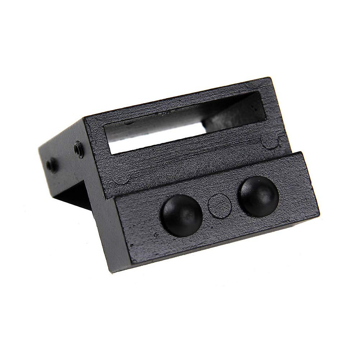 PeggyHD Barn Door Stopper for Track Sliding Door Hardware Flat Rail Roller Stop Limit Device Black 2pcs Set