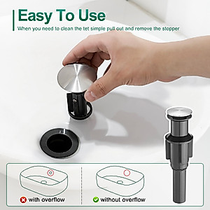 VOTON Vessel Sink Faucet Chrome Modern Tall Bathroom Faucets Single Handle One Hole Rv Vanity Lavatory Bathroom Sink Faucet