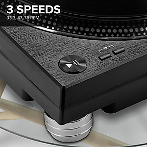Gemini Sound TT-4000 Professional Direct-Drive DJ Turntable, High Torque, 3 Speeds Vinyl Record Player, Switchable Phono Preamp, Variable Pitch Control, Die-Cast Aluminum Platter, USB Audio Interface