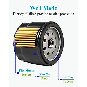 HOODELL 4 Pack 12 050 01-S Oil Filter, Professional Factory Oil Filter Fits Kohler Engine Troy Bilt Bronco 12 050 01 1205001-S 12 050 01-S1, Lawn Mower Oil Filter