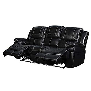 New Classic Furniture Flynn Sofa with Lighted Base, Black