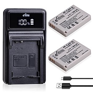Pickle Power NB-5L Battery and LED USB Charger for Canon PowerShot S100, S110, SD700 is, SD790 is, SD800 is, SD850 is, SD870 is, SD880 is, SD890 is, SD900 is, SD950 is, SD970 is, SD990 is
