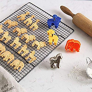 9Pcs/Set Jungle Safari Animal Cake Fondant Mold with Tropical Leaf Cookie Cutter, Hawaiian Palm Leaves Sugar Craft Cutters for Jungle Animals Brithday Party Baby Shower Cake Cupcake Decorations Tools