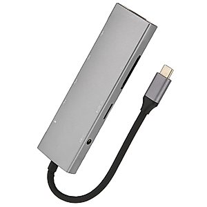 USB Charging Hub, Powerful Docking Station 5Gbps Data Transmission Read TF Card Plug and Play for Laptop for Projector for Computer