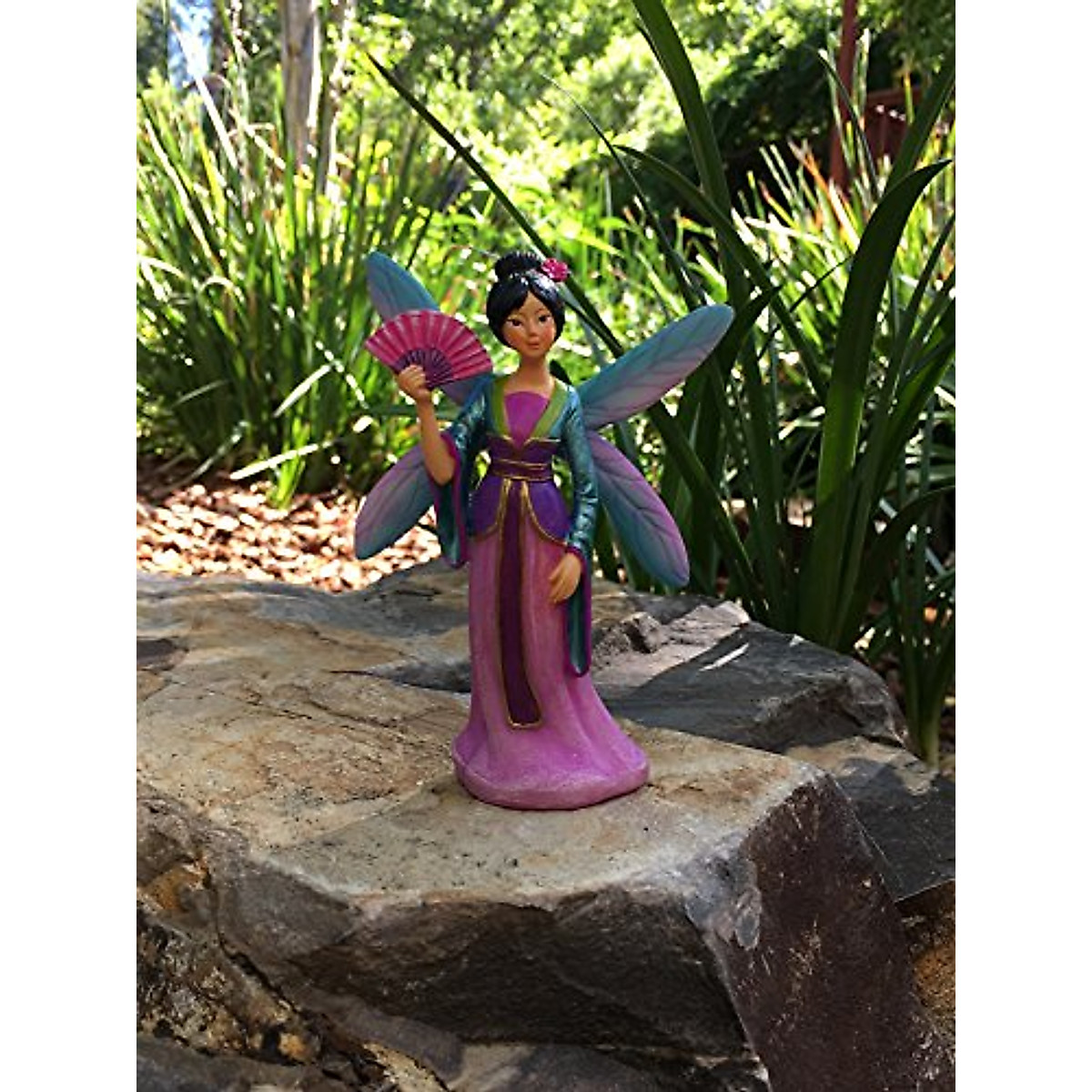 GlitZGlam Fairy Kai The Beautiful Asia Miniature Fairy for Your Fairy Garden/Miniature Garden