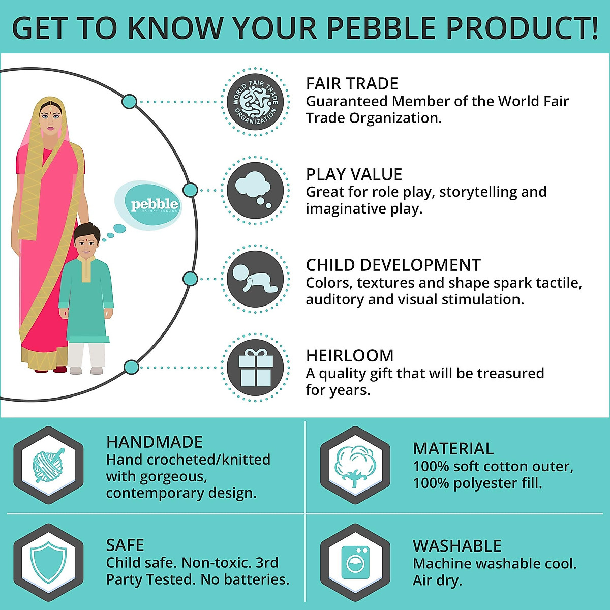 Pebble Pink Octopus Rattle, 1 EA