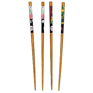 Demon Slayer Bamboo Set Of 2 Collectible Anime Chopsticks 8.85 Inches Long Gift Set