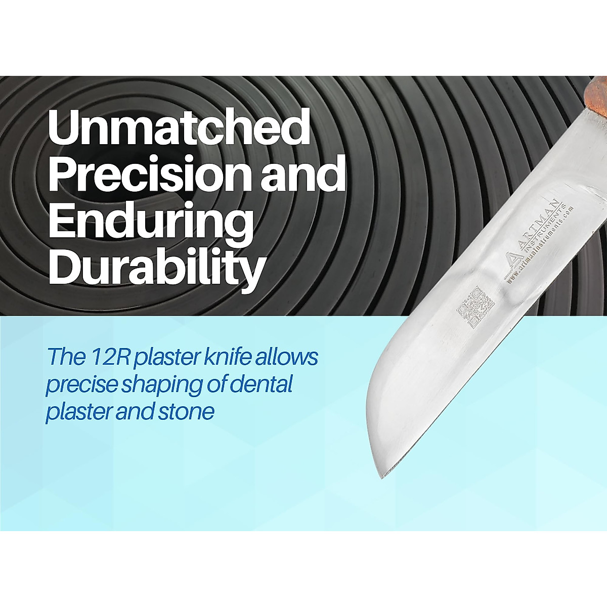 Artman Instruments Plaster Knife Set of 3 Wax Cutting Dental LAB Instrument #12R Model Removing from Impression