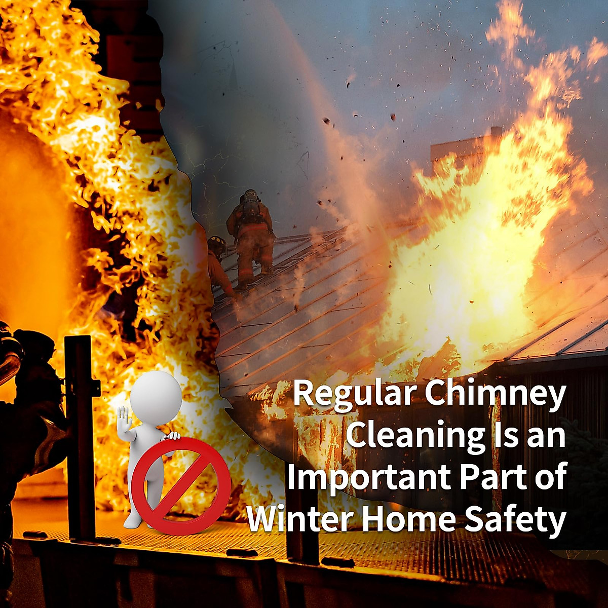 Bluesea 46 Feet Chimney Sweep Kit, Ergonomic Chimney Cleaning Kit, Extends Up to 46 Feet, Chimney Cleaner, Chimney Cleaning Tools, Chimney Cleaning System with Strong Brush, 14 Flexible Chimney Rods