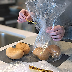 Reusable Plastic Bread Bags for Homemade Bread - 100 Pack Clear Bread Bag with Ties For An Airtight Moisture-free Preservation and Storage- Bread Loaf Bags for Home Bakers and Bakery Owners