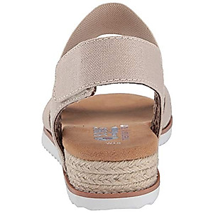 Skechers womens Desert Kiss - Secret Picnic Flat Sandal, Natural, 8 US