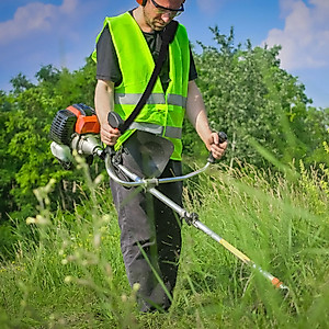 Shoulder Trimmer Strap, Blower Straps Strap, Weed Eater Strap, Easy Release Brush Cutter Harness Compatible with Greenworks/DEWALT/EGO String Trimmer, Leaf Blower, Shrub Trimmers & Snow Blower (Black)