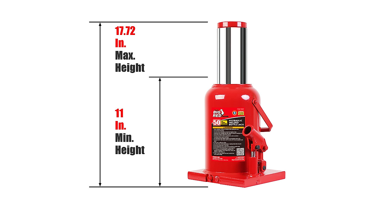 50 Ton BIG RED T95007 Stubby Low Profile Bottle Jack