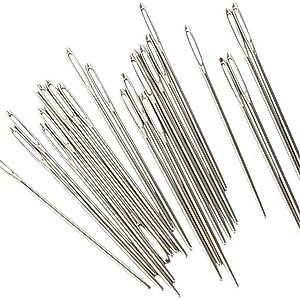 Meher Enterprises Eye Sewing Needles, Sewing Needles, Stainless Steel Embroidery Thread Needle, Handmade Yarn Knitting Needles Leather Needle (10, 2.25)