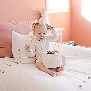 NaturalCozy 3-Piece Decorative Storage Basket Set – Cotton Rope Woven Baskets for Organizing! Small Basket for Nursery Baby Stuff, Gift Basket, Montessori, Dog Toy Bin, Cat Basket, Bathroom Shelves