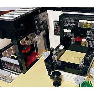 General Jim's Pub and Restaurant City Modular Building Blocks Toy Bricks Set Two Level Amazingly Detailed Building Bricks MOC Toy Set - for Teens and Adults