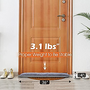 Door Draft Stopper,YOOGO 36 Inch Under Door Draft Blocker for Bottom of Door,Weighted Under Door Draft Noise/Wind/Light/Air/Dust/Odor Blocker for Apartment Door Gap Filler Bottom,Fabric Draft Guard