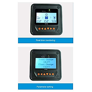EPEVER MPPT Solar Charge Controller 30A 12V 24V Auto Tracer3210AN + Remote Meter MT50 + RTS Common Negative Ground Solar Panel Regulator for Lead-Acid Lithium Battery (30A + MT50+RTS)