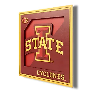 YouTheFan NCAA Iowa State Cyclones 3D Logo Series Wall Art - 12x12