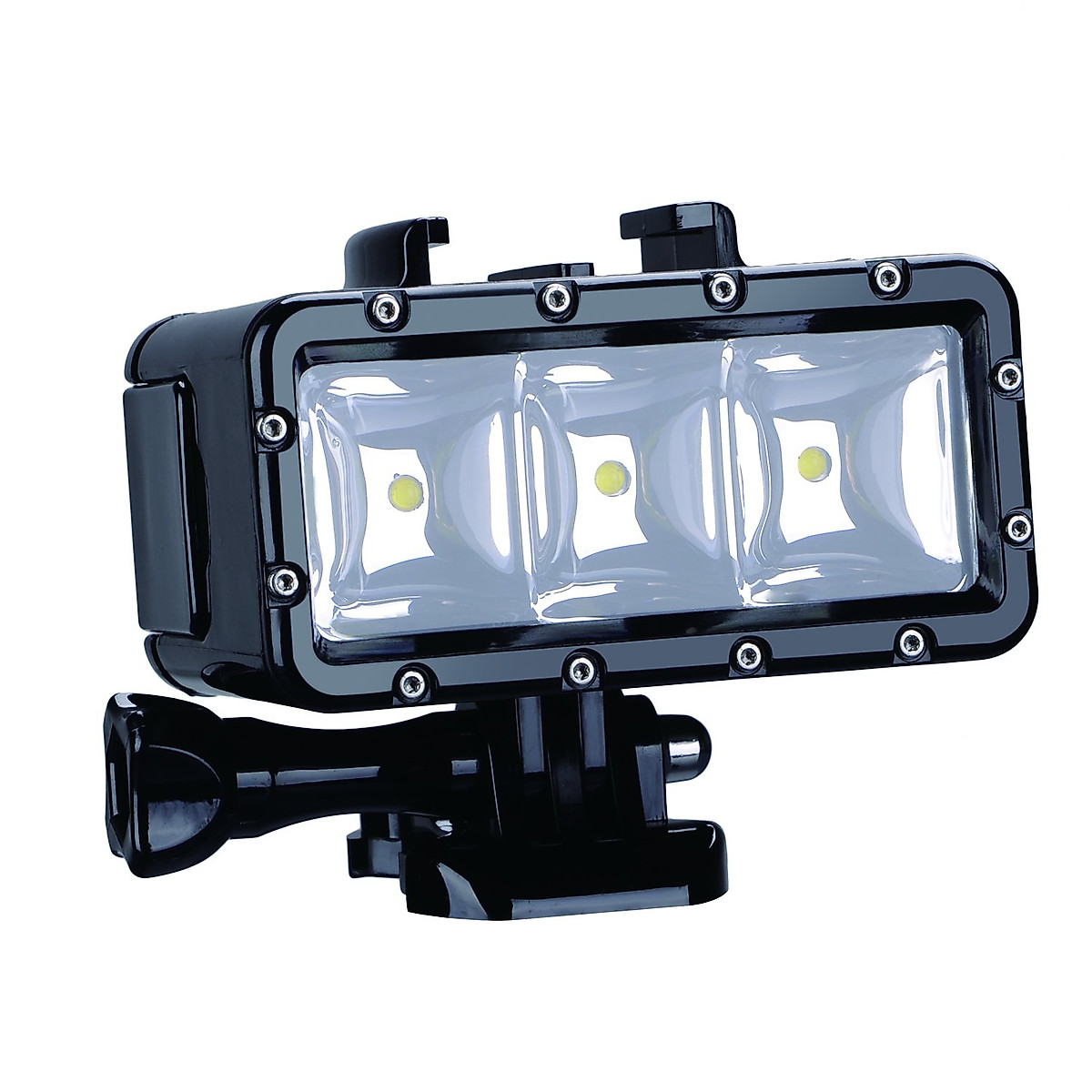 Suptig Waterproof Light High Power Dimmable Dual Battery Waterproof LED Video Light Fill Night Light Diving Underwater Light for Gopro Hero 11/10/9/8/7/6/5/4/3+/3 session more action cam