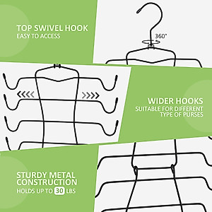 OMHOMETY 2 Pack Tank Top Hangers, Bra Organizer for Closet, Space Saving Closet Organizers and Storage, Dorm Room Essentials for College Students Girls, Black