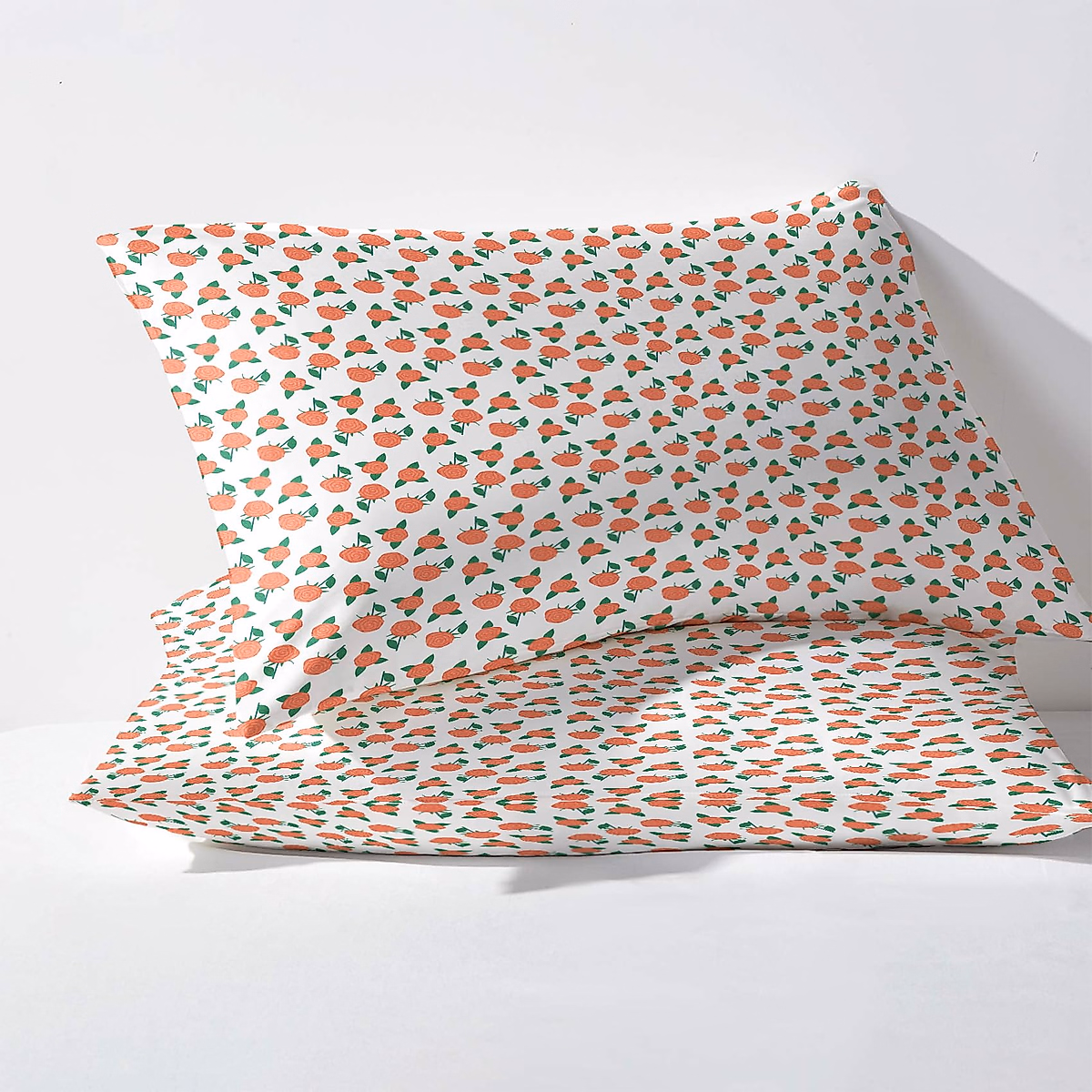 Flower Sheets Full Size, Floral Botanical Bed Sheets, Patterned Bedding Sheets & Pillowcases 4 Piece Set - Soft Microfiber Deep Pocket Fitted Sheet & Flat Sheet & 2 Pillow Cases H3-&-270