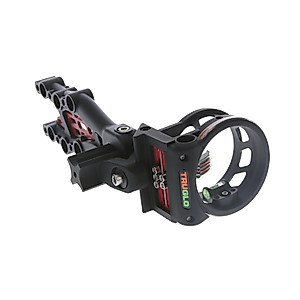TRUGLO Carbon Hybrid 5-Pin Durable Ultra-Lightweight Carbon / Aluminum Archery Bow Sight with Large Circular Field of View - for Right & Left-Handed Shooters - Standard Adjustment