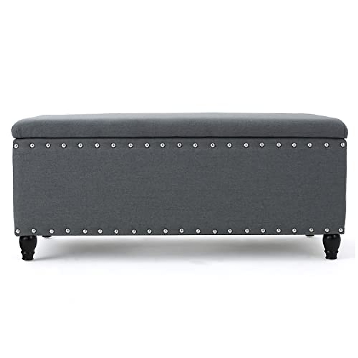 Christopher Knight Home Tatiana Fabric Storage Ottoman, Charcoal