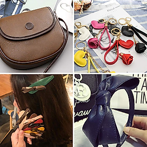 ZIIYAN 24 Pieces 8"x13.4"(20x34cm) Colored Faux PU Leather Sheets Upholstery Crafts Fabric for Bag Making, Hat Making, Hair Crafts Making, DIY Jewelry Making, Sewing, Shoe Making