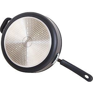 Ozeri All-In- One Stone Saucepan and Cooking Pot 100% APEO, GenX, PFBS, PFOS, PFOA, NMP and NEP-Free German-Made Coating, 5 L (5.3 Quart), Lava Black