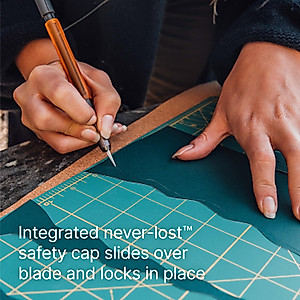 Slice 10589 Craft Knife, Finger-Friendly Edge, Safer Choice, Never Rusts, Lasts 11x Longer Than Metal, Precision Cutting, Never-Lost Safety Cap