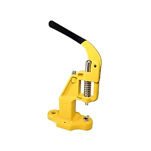 Manual Hand Press Hole Punch Machine for Buttons, Grommets, Snap Buttons, Rivets, Eyelets, Pearl Rivets, Fabric Covered Buttons - Press Only! No Dies Included(Yellow)