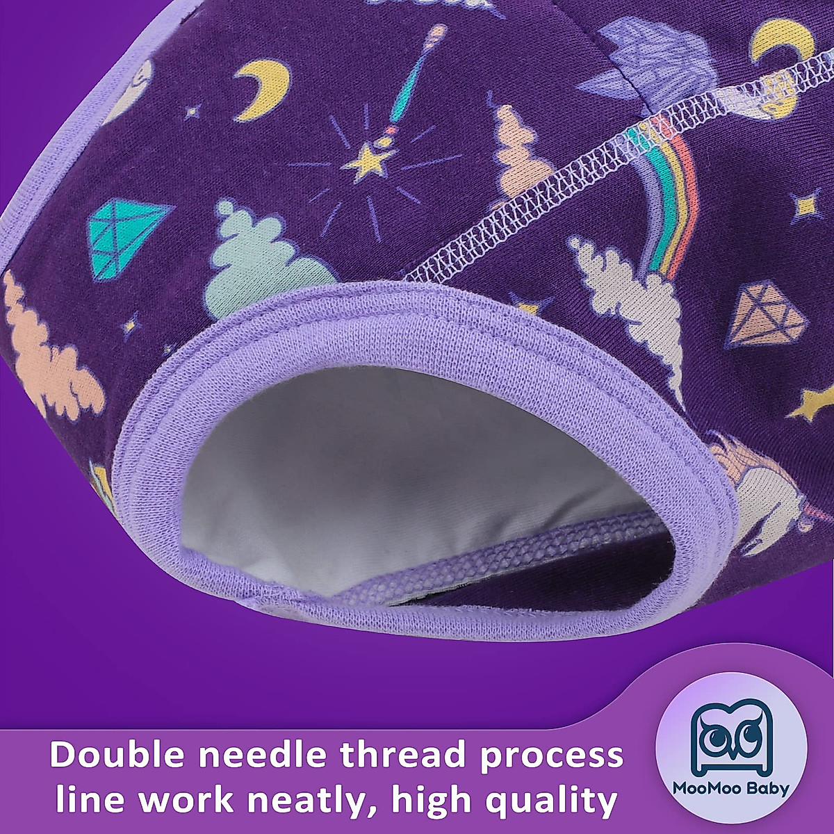 MooMoo Baby 8 Packs Potty Training Pants Cotton Absorbent Training Underwear for Toddler Baby Gir 6T