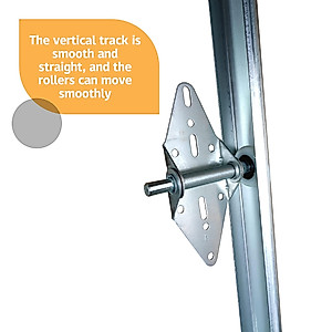 LAJIAOZ Garage Door Vertical Track Replacement, Galvanized Steel Garage Door Hardware Rails Kit, Set of Left and Right for 2" Light Commercial Side Track Rollers and 7' Foot Tall Garage Door